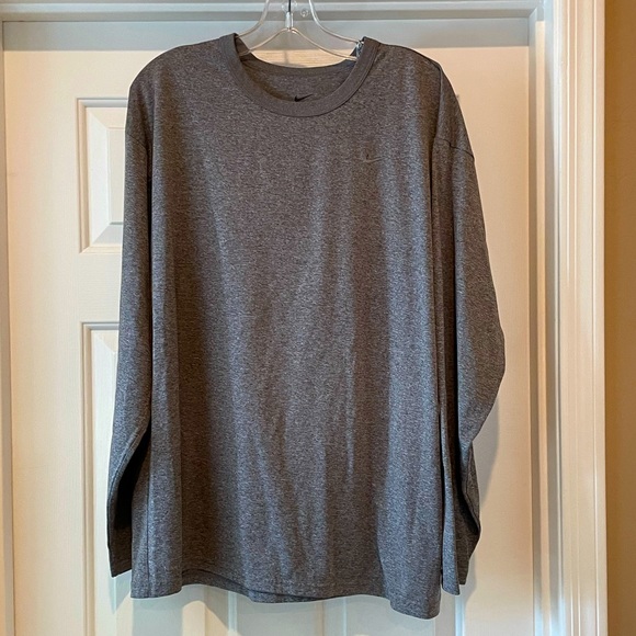 Nike | Shirts | Nike Gray Long Sleeved Drifit Tshirt | Poshmark